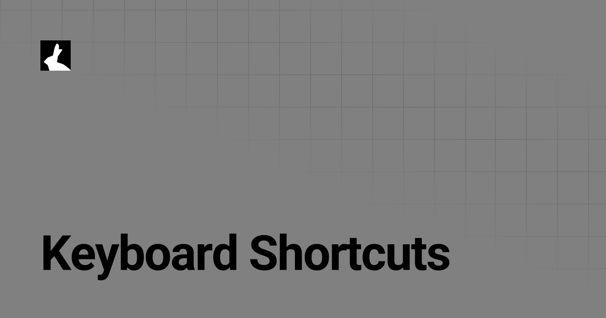 Keyboard Shortcuts | Trade Platform